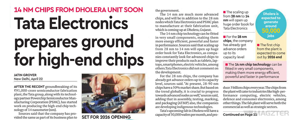 TATA Electronics Prepares Ground For High-End Chips - Mirrikh